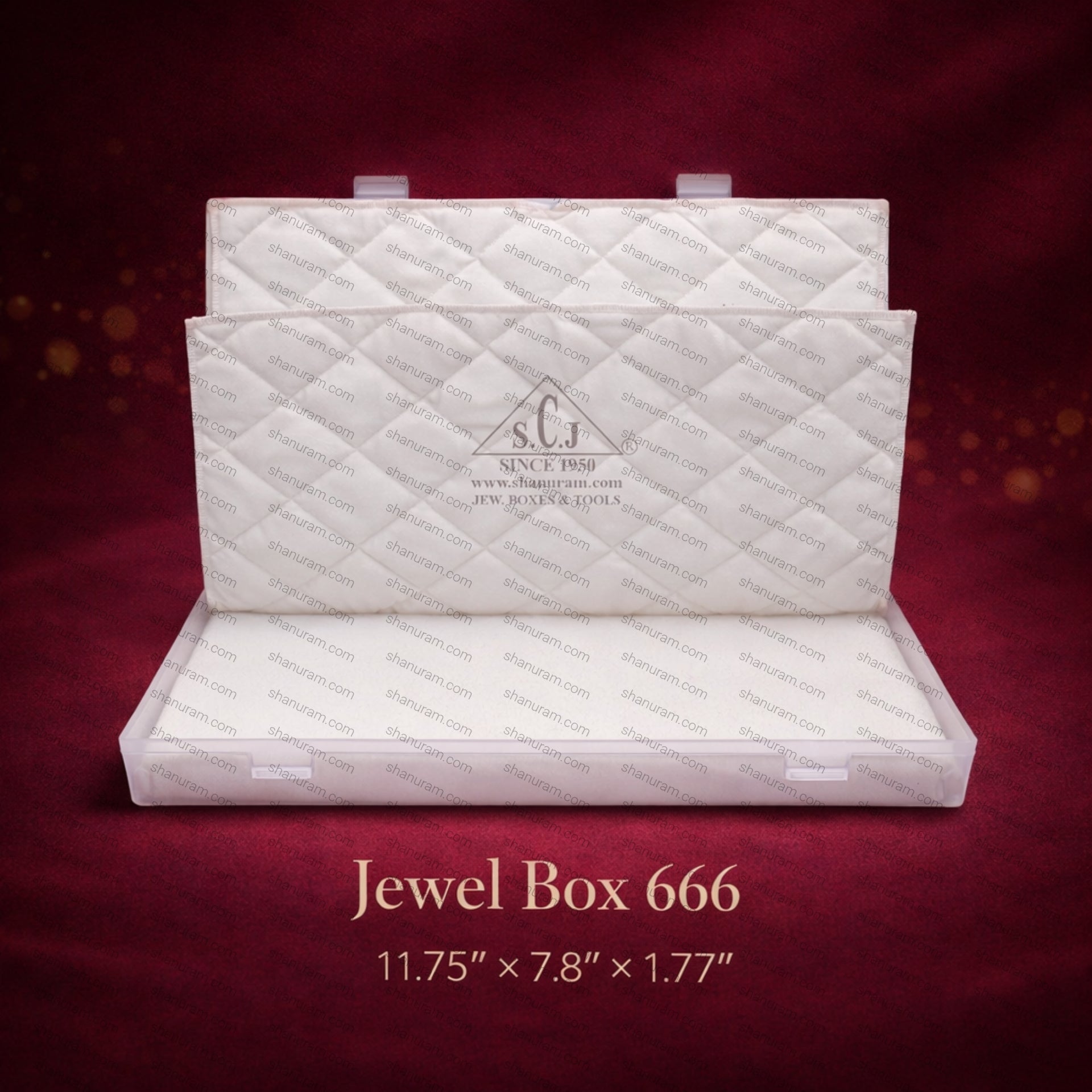 Jewel Box 666 Big Double Flap Necklace Set Box – Large Jewellery Case ...